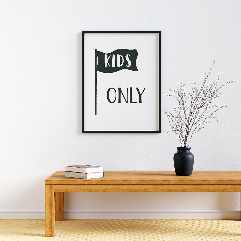 Kids Only - Nursery Prints Boys Room Girls Bedroom Children's Playroom ...