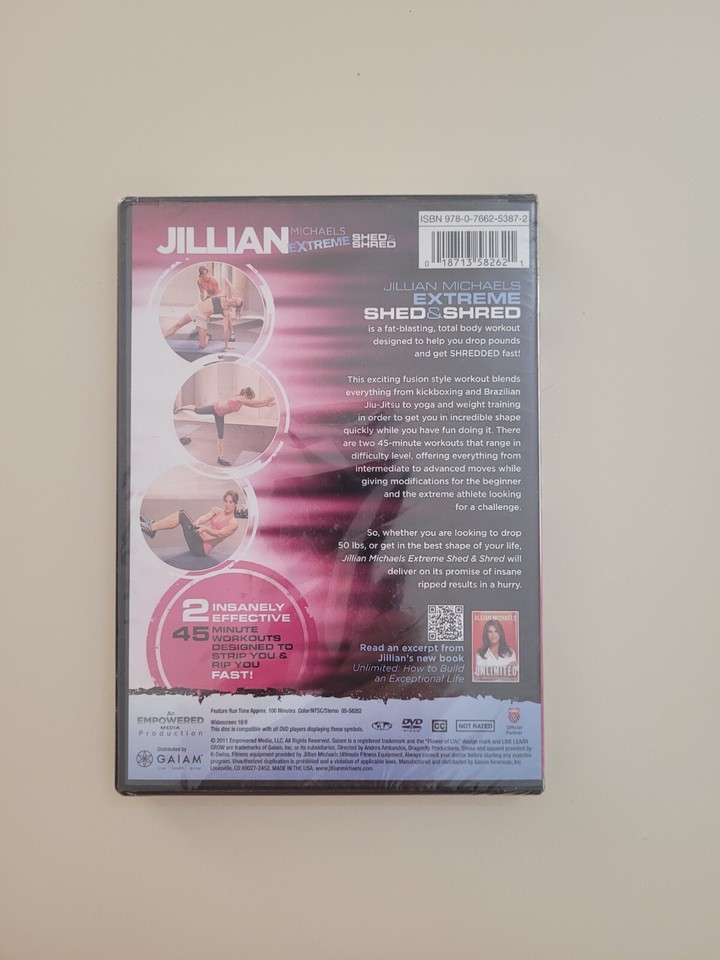 New Jillian Michaels Extreme shed and Shred dvd New workout body ...