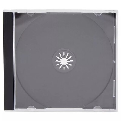 50 x CD Jewel Cases 10.4mm Spine With Black Tray High Quality Brand New ...