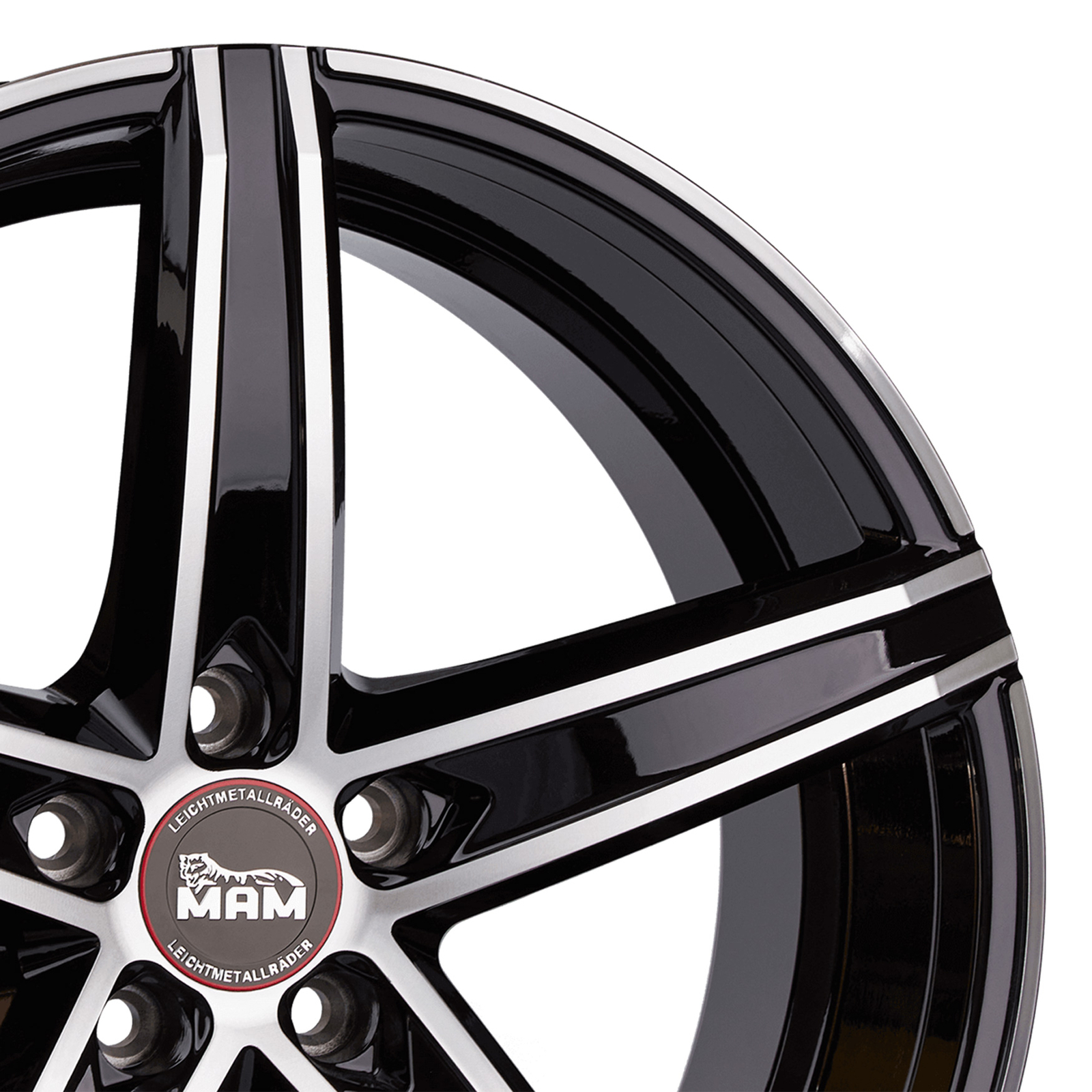 19" Alufelgen MAM OX18 Black Front Polish für BMW 4er F33 Cabrio 3C M ...