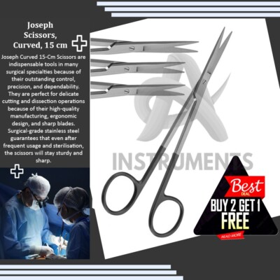 Joseph Daniel Scissors - sharp/sharp, 15cm Curved Serrated Supercut ...