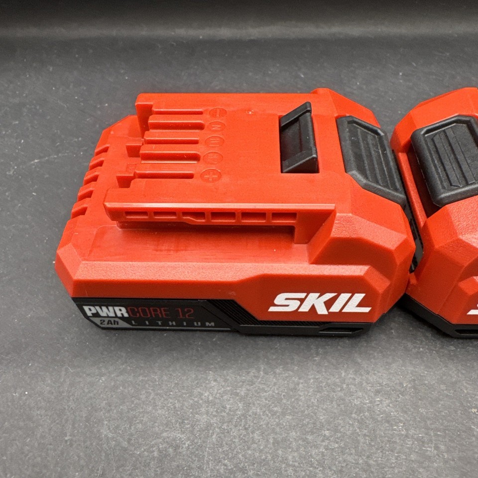 Skil BY5020A-00 12v 2.0ah Pwrcore 12 Lithium Battery 2 Pack w/ Charger ...