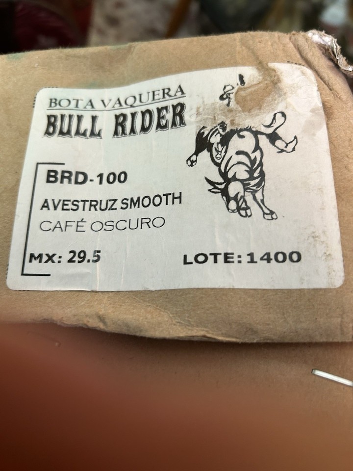 Botas Bull Rider Cowboy Boots Ostrich Leather. Men’s sz11.5 - 12 Mex Sz ...