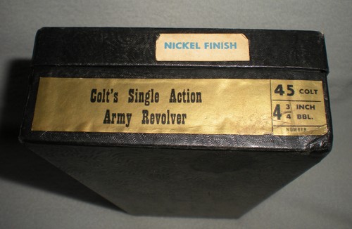 Colt 45 Black Box Nickel SAA 4 3/4" Barrel Length Original Firearm Case ...