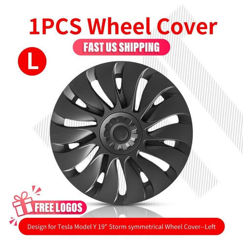 1PCS Left Driver Side 19 inch Storm wheel cover for Tesla Model Y(2020 ...