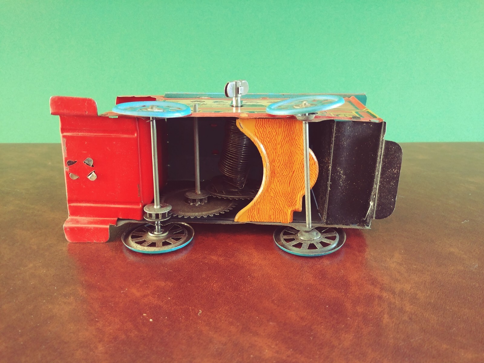Very Rare 1900's Reil Tin Wind-up Trolley Tinplate Tram Cable-Car w O ...