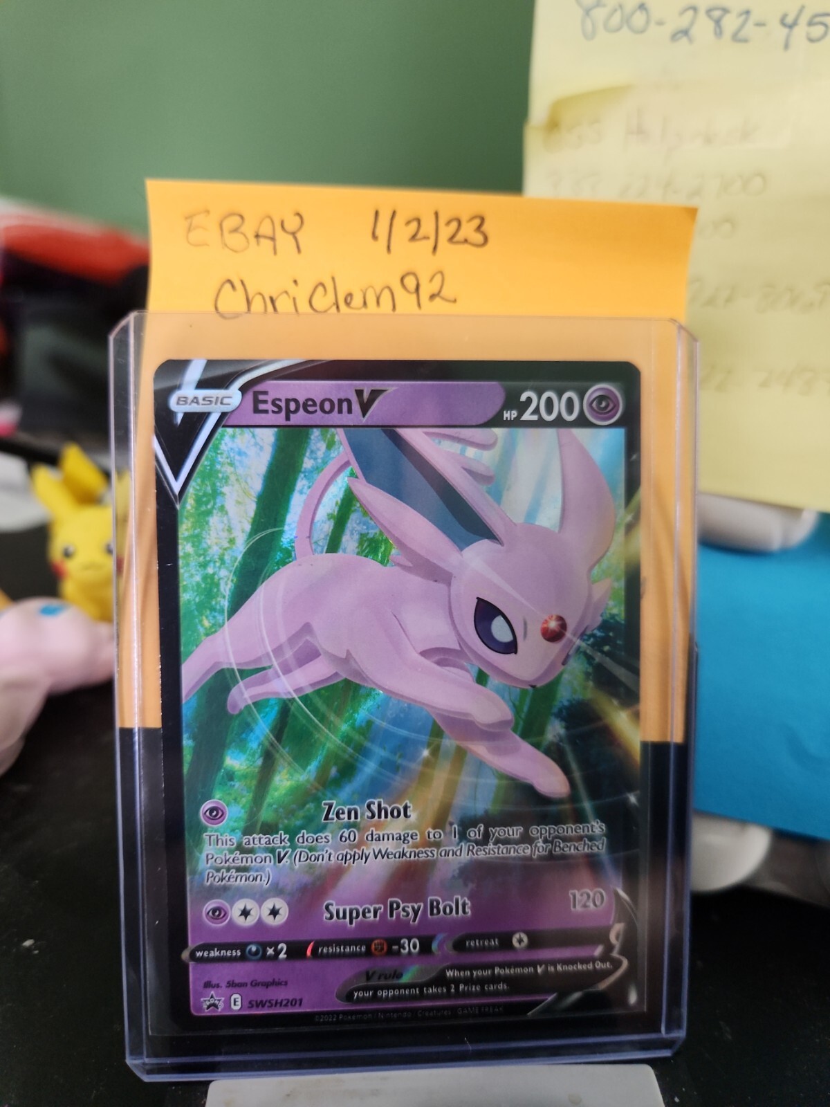Pokémon TCG Espeon V SWSH Black Star Promos SWSH201 Holo Promo | eBay