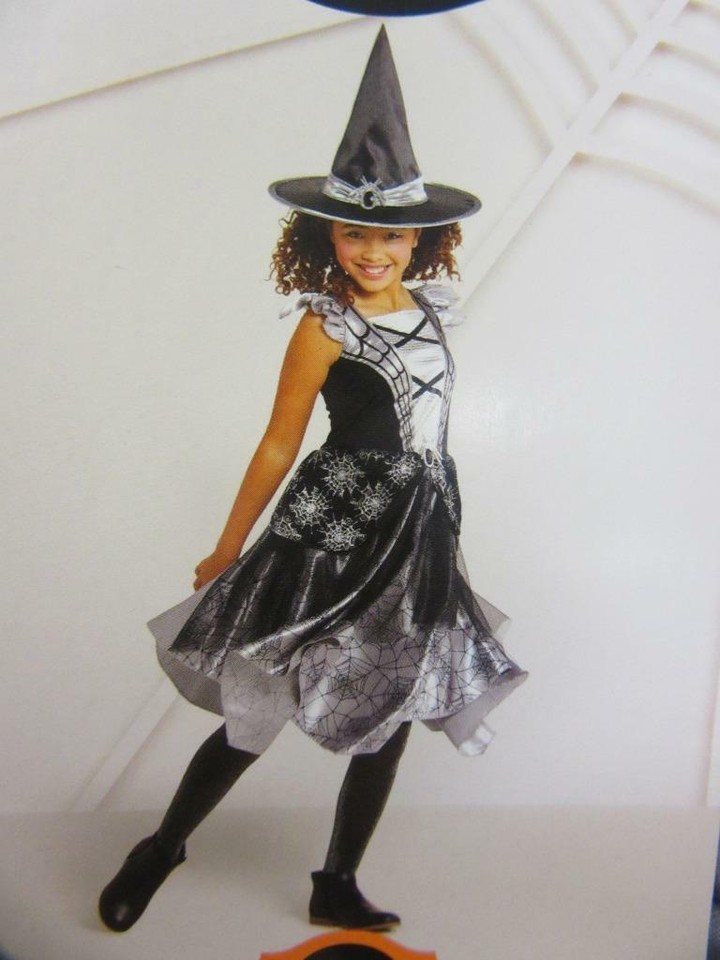 Kids' Mystic Moonlight Witch Halloween Costume Dress and Headpiece Size ...