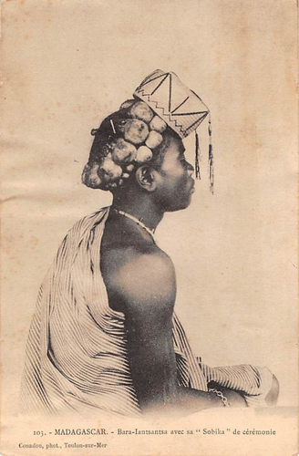 MADAGASCAR, AFRICA ~ A BARA NATIVE MAN WITH HIS CEREMONIAL "SOBIKA ...