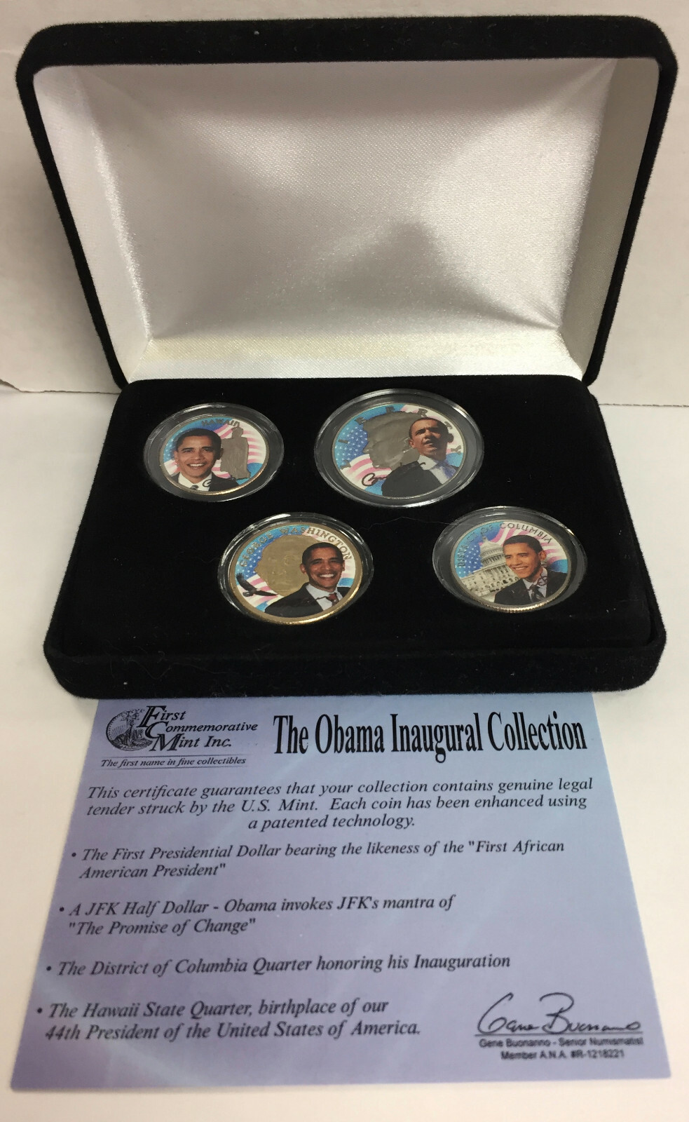 First Commemorative Mint The Obama Inaugural Collection Four Coin Set ...