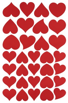 Gommettes coeurs rouge à gratter 5 cm + grattoir 32 pièces | eBay