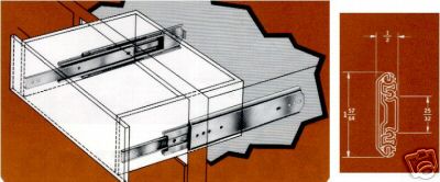 GRANT #4930-26" DRAWER SLIDES, FULL-EXTENSION, 100 POUND CAPACITY, DUAL ...