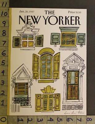 1987 EXTERIOR DESIGN DECOR ALLEN WINDOW NEW YORKER PUBLISHER PROOF ART ...