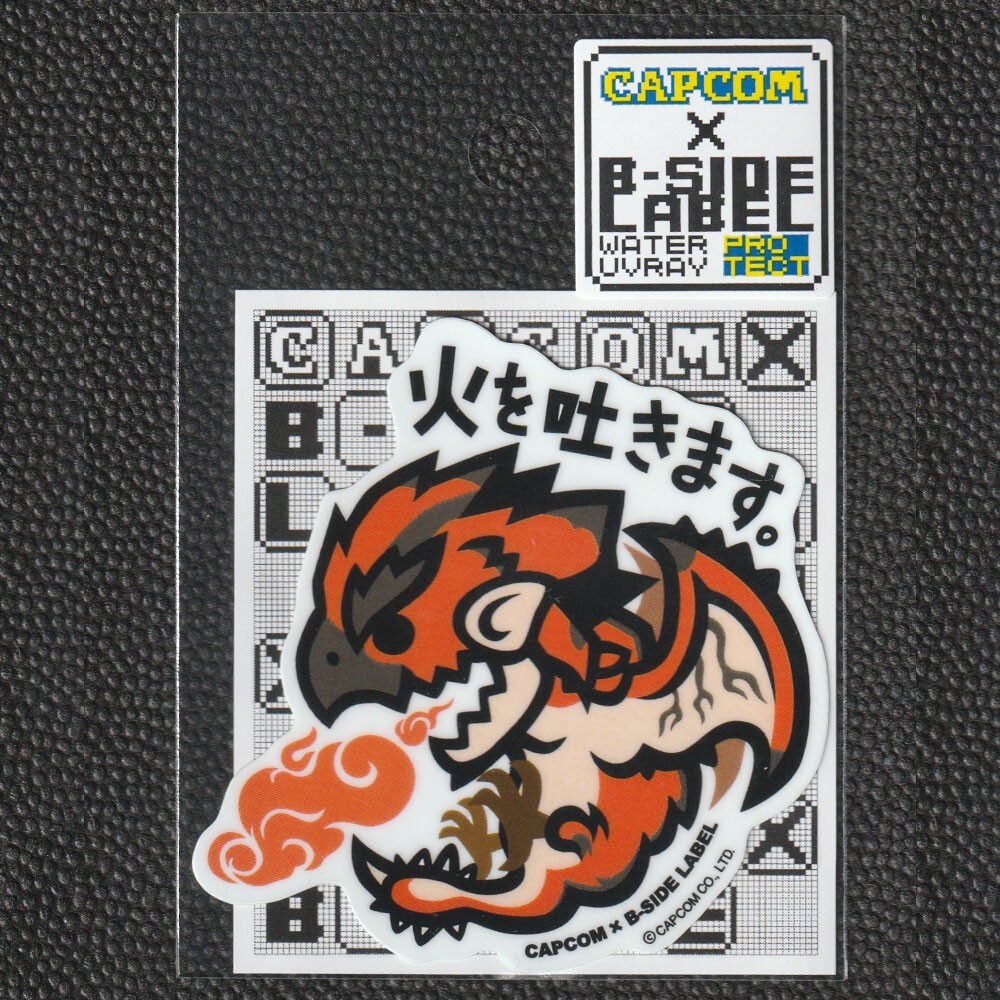 CAPCOM x B-Side Label Sticker MONSTER HUNTER Rathalos MHW MHR Japanese ...