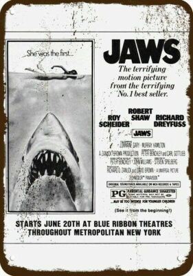 1975 JAWS Theater Movie Release GREAT WHITE SHARK DECORATIVE REPLICA ...