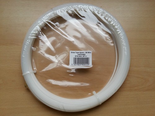 20m 30m Nylon Draw Wire Electricians Fish Tape Pull Cable Thread Push ...