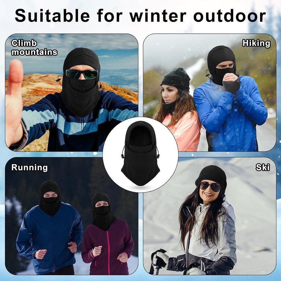 Thermal Balaclava Hood Winter Face Mask Head Cover for Cold Weather ...