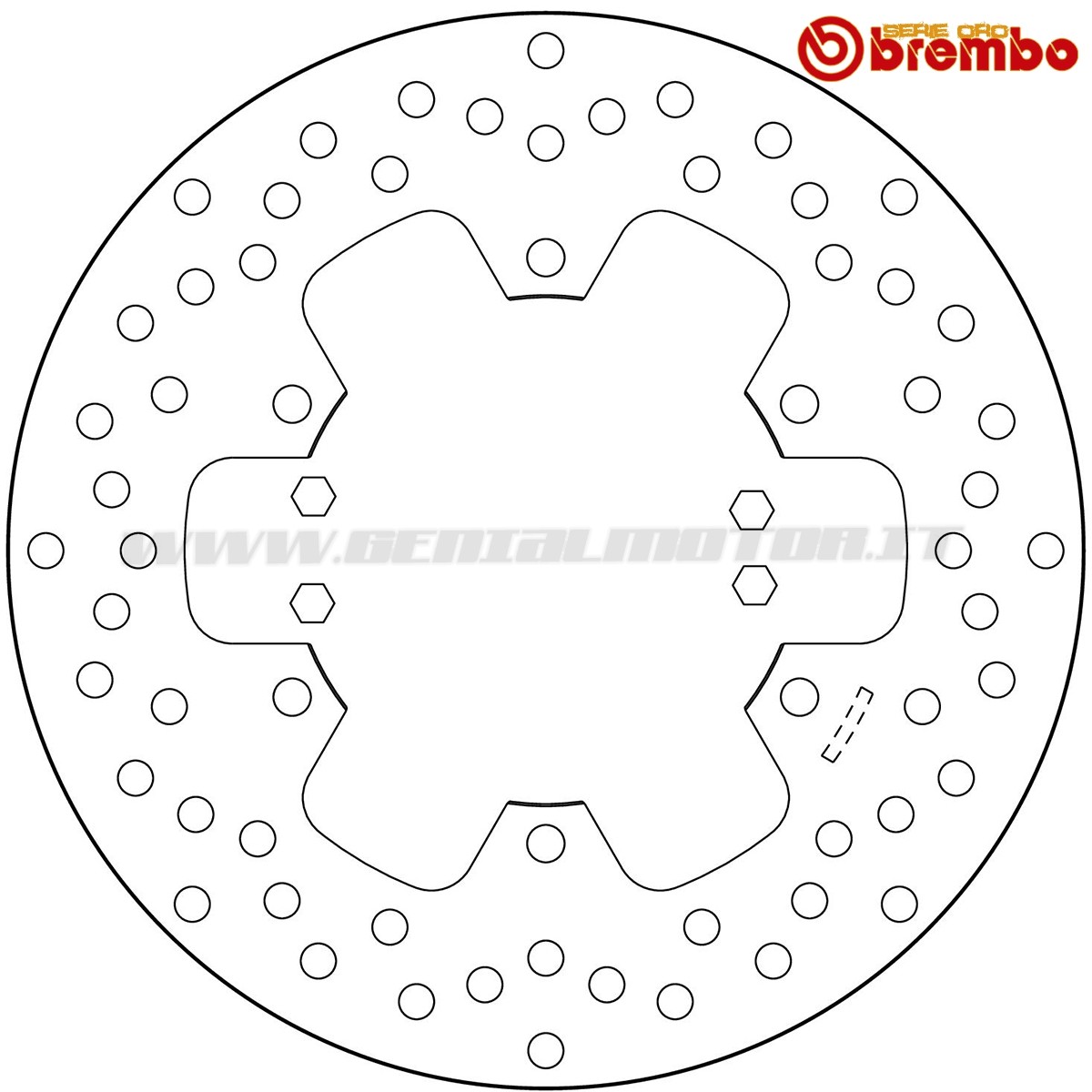 Brake Disc Fixed Brembo Serie Oro Rear for Yamaha Yzf R7 750 1999 ...
