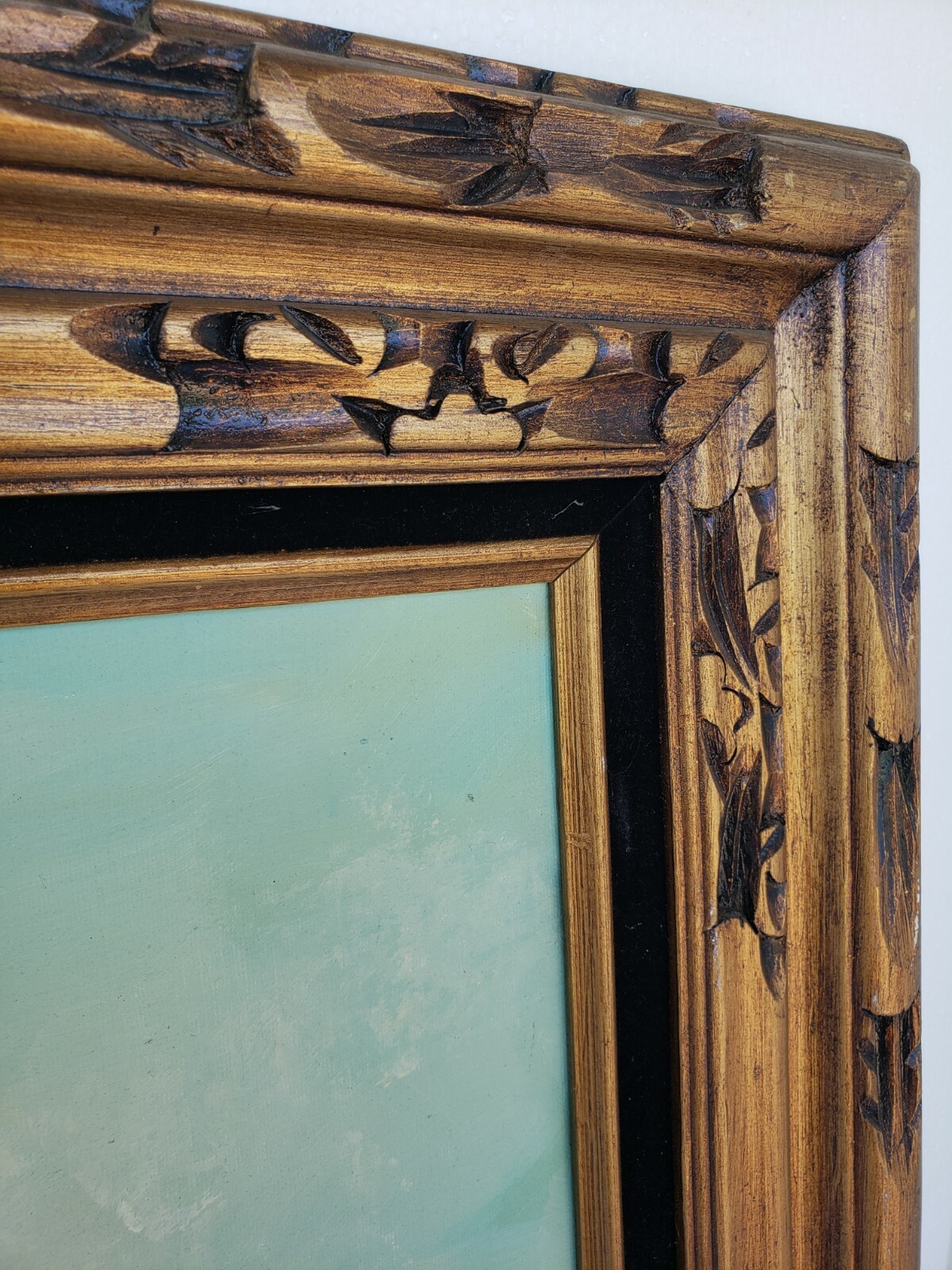 Vintage P Stirrat 36x24" Oil Painting of Fishing Boats Dock Harbor ...