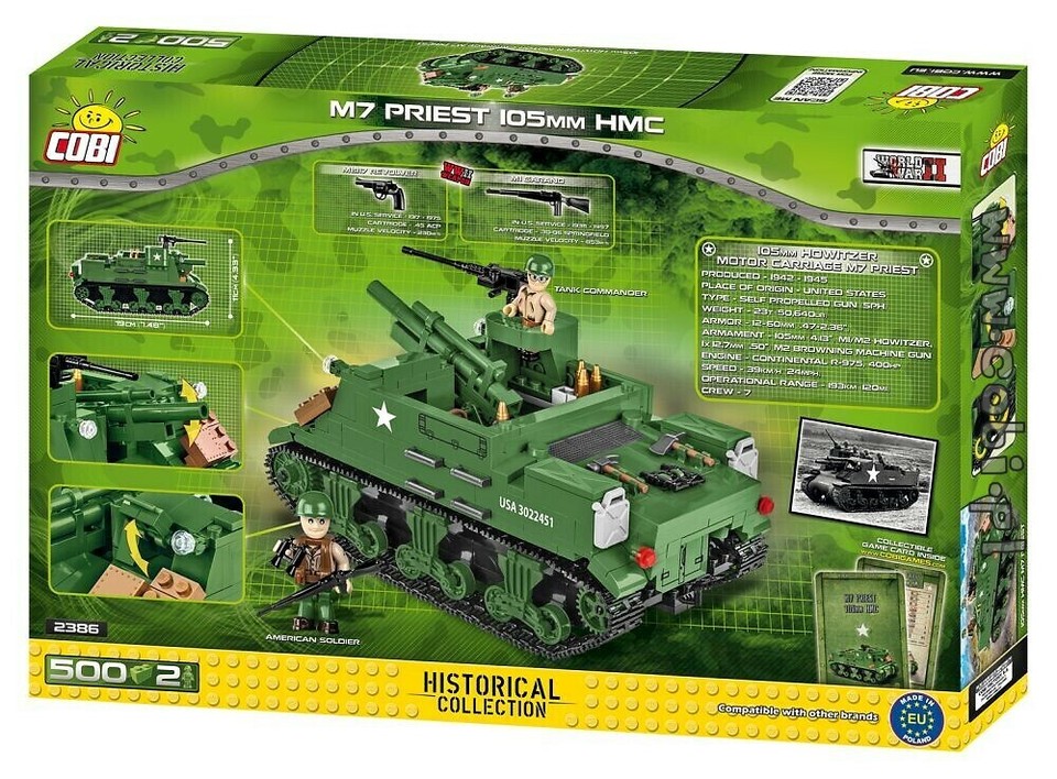 COBI 2386 US Tank M7 PRIEST 105mm HMC very RAR 1:28 LAST ONE ! Never ...