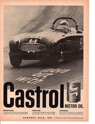 1961 AUSTIN-HEALEY ~ ORIGINAL CASTROL OIL AD | eBay