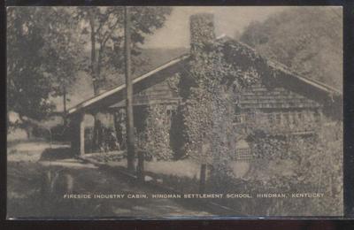 Postcard HINDMAN Kentucky/KY Settlement School Fireside Industry Cabin ...