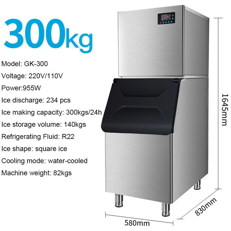 300kg per Day Commercial Ice Cube Making Machine for Bar Restaurant | eBay