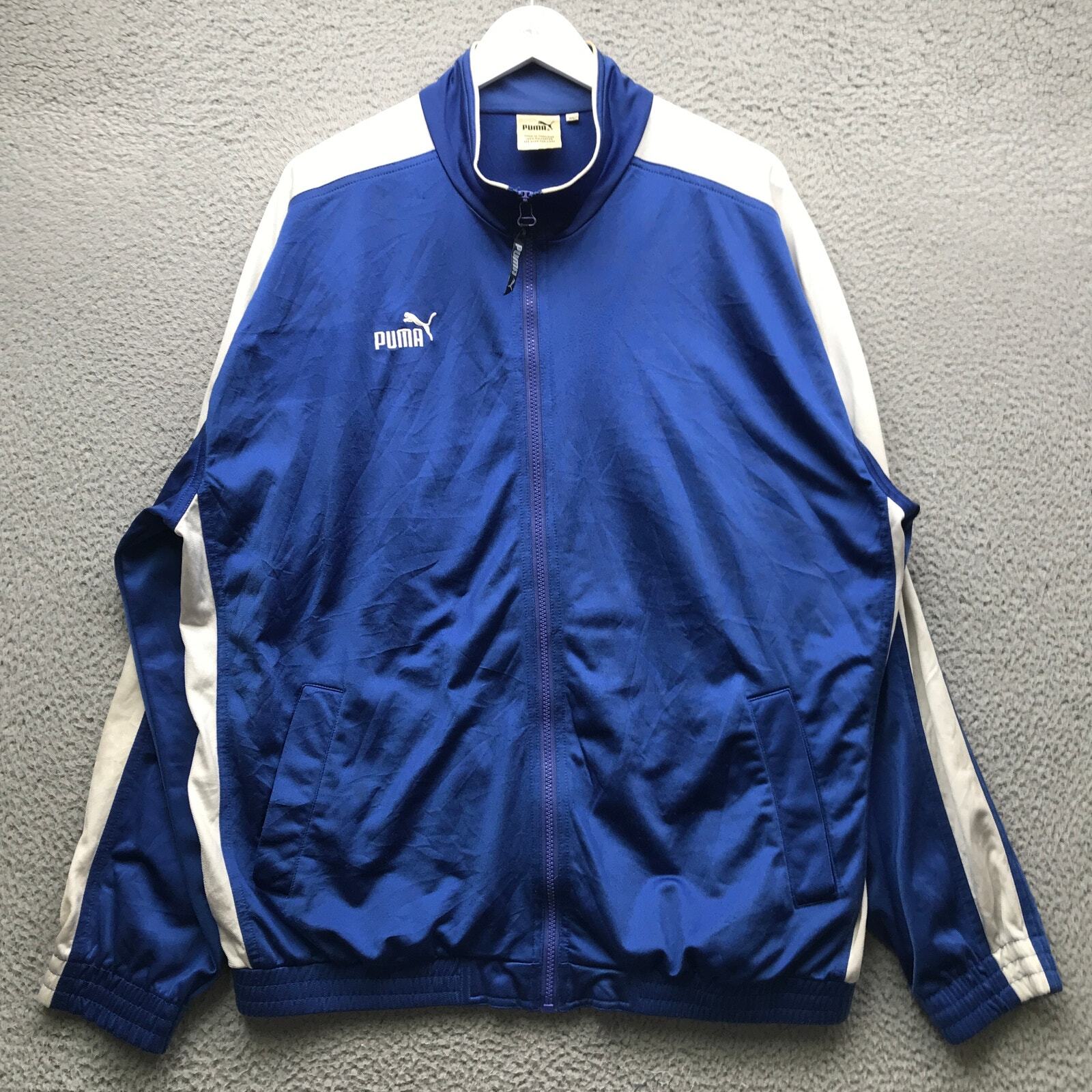 Vintage Puma Track Jacket Men's XL Full Zip Pockets Embroidered Logo ...
