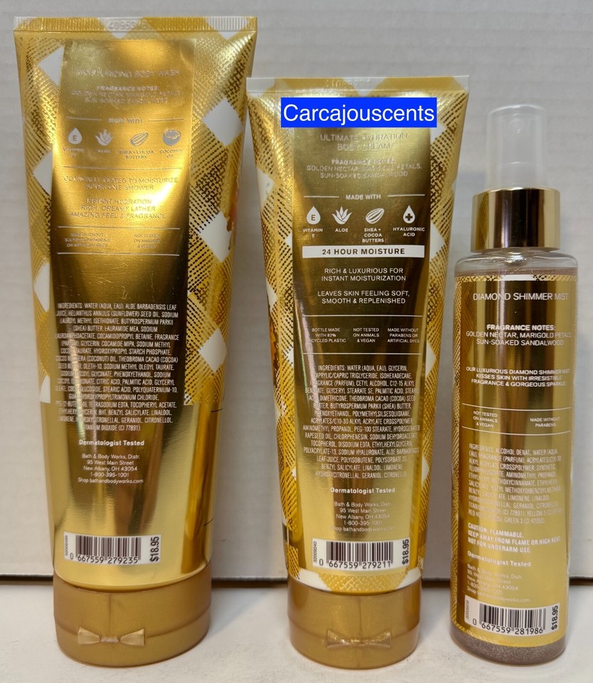 Bath & Body Works Gingham Glow Body Wash Body Cream Shimmer Mist Gift ...