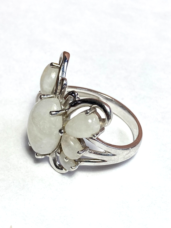 Sterling Silver Rainbow Moonstone Butterfly Ring Size 10.25 - BBJ | eBay