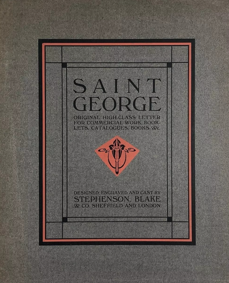24 POINT S&B SAINT GEORGE* COMPLETE A-Z UPPER & LOWERCASE LETTERPRESS ...