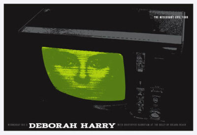 Scrojo Debbie Harry Blondie Necessary Evil 07 Poster Belly Up Tavern ...