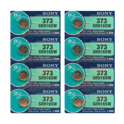 8 NEW SONY 373 SR916SW SR916 silver oxide watch battery - JAPAN - USA ...