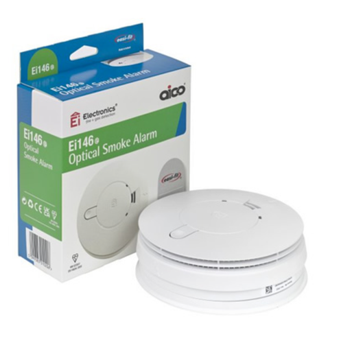 Aico EI146E 9V Optical Smoke Alarm - White (Replacement for Ei141RC ...