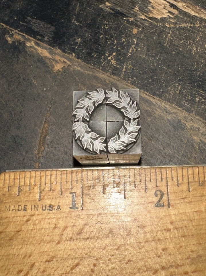 Print Block “ Beautiful Wreath “ Lead Blocks | eBay UK