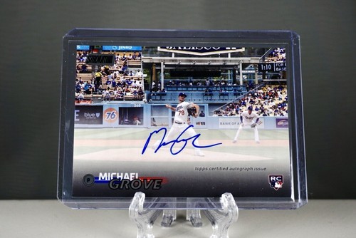 2023 Topps Stadium Club Michael Grove Rookie Autograph Black Foil 19/25 ...