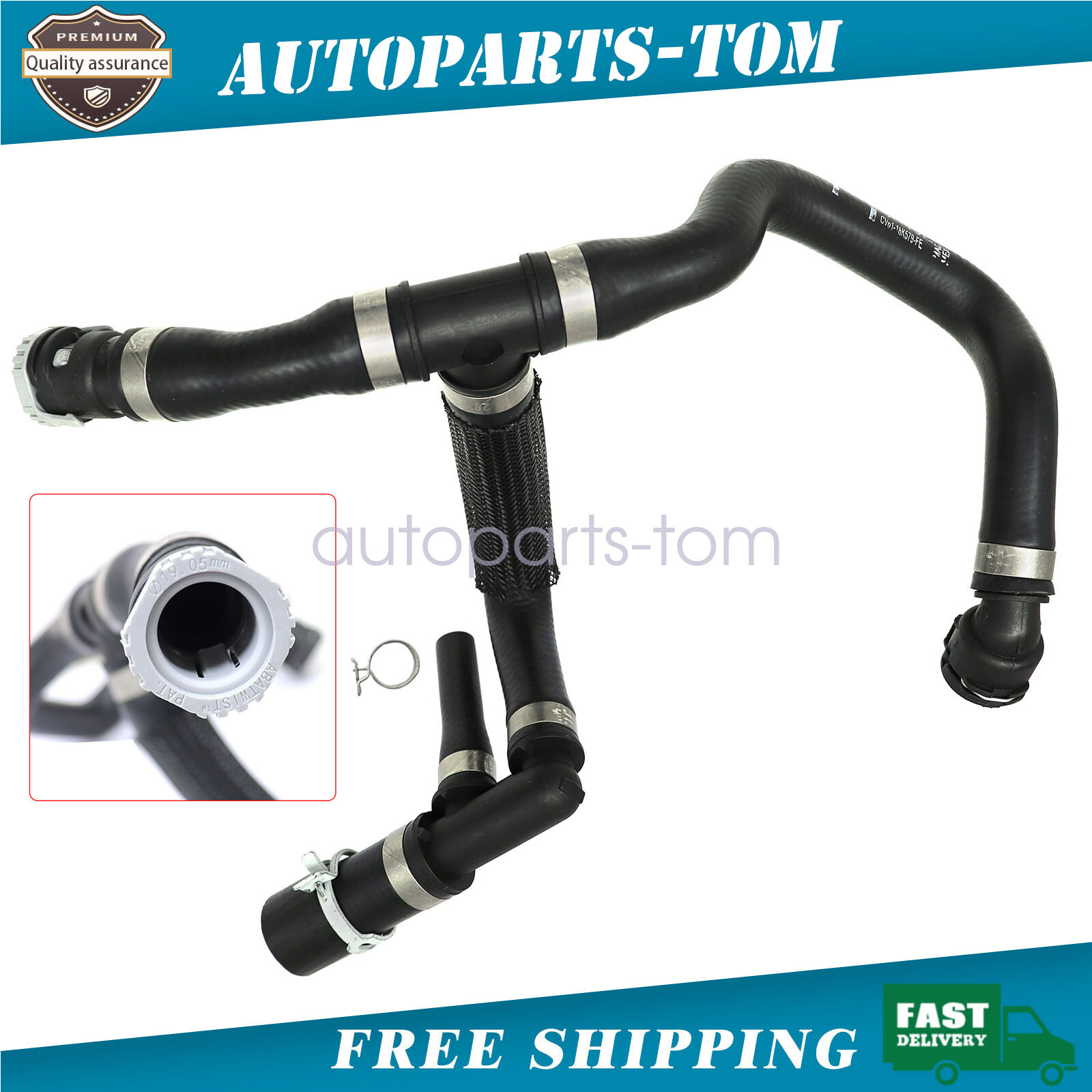 HVAC Heater Hose For 14-2016 Ford Escape SE Titanium CV6Z-18472-AB CV6Z ...