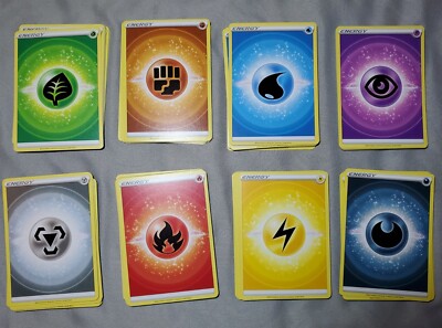Pokemon TCG Basic Energy Card Lot 15 of Each Type! 120 Cards! FREE ...