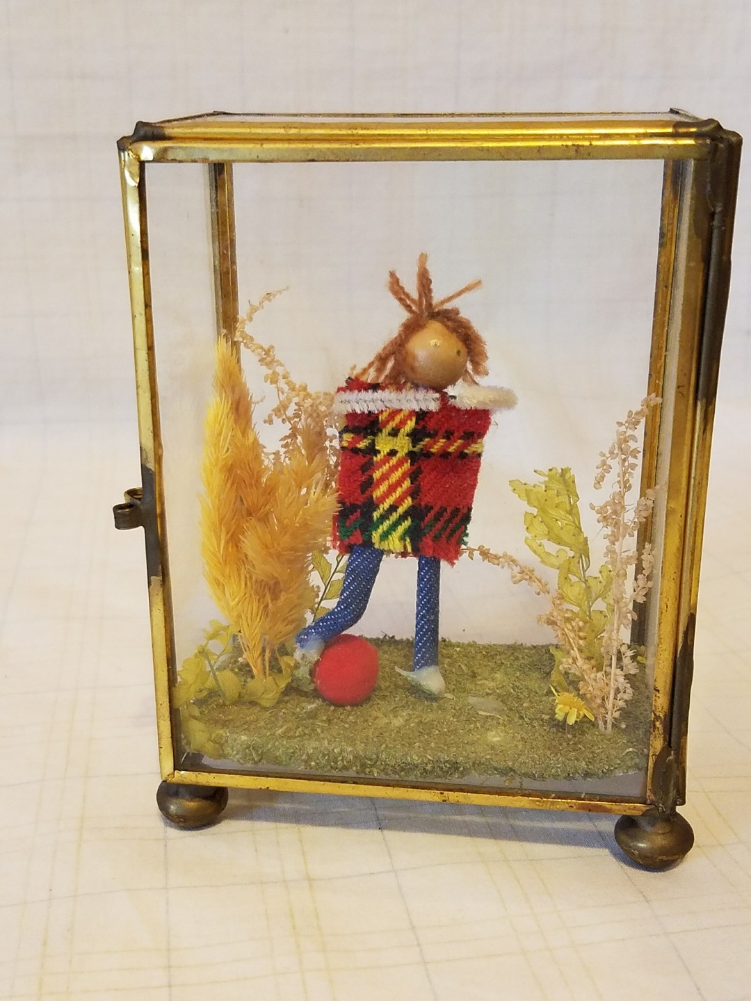 Folk Art Shadow Box Pipe Cleaner People Figurines sports theme - 6 pcs ...