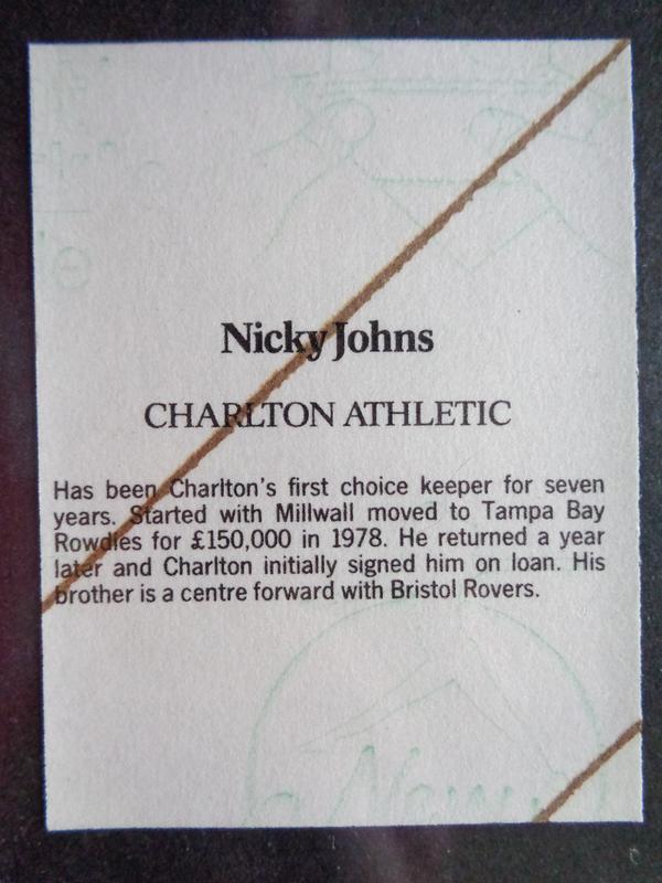 Daily Mirror Stick With Soccer 1986-87 - Nicky Johns (Charlton Athletic ...