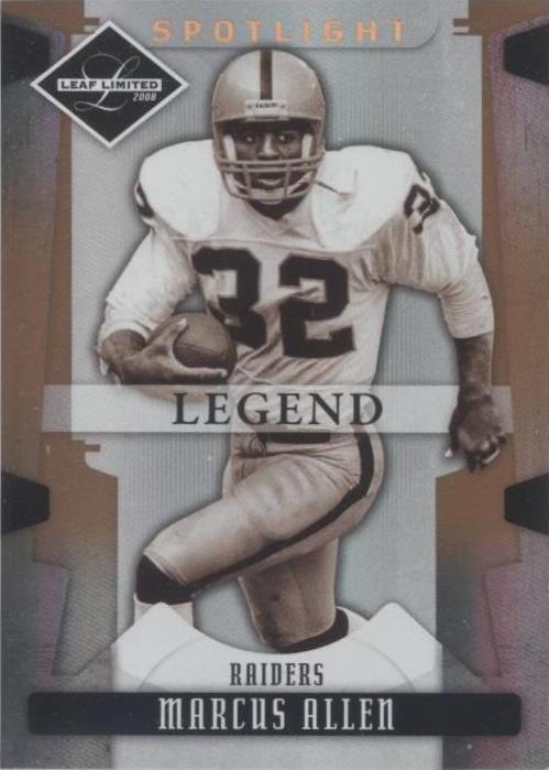2008 Leaf Limited - Legend Marcus Allen #160 Spotlight Bronze /125 for ...