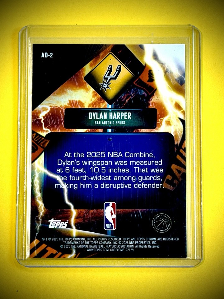 DYLAN HARPER RC SSP 2025-26 Topps Chrome Rookie ADVISORY Case Hit | eBay