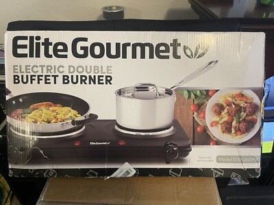 Elite Gourmet Electric Double Buffet Burner Camping Apartment | eBay