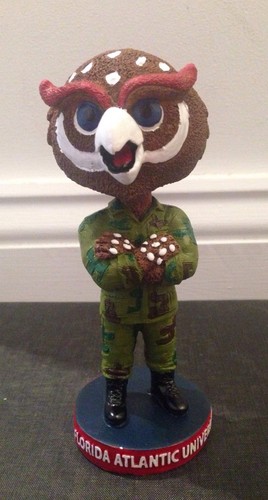Florida Atlantic University FAU Owlsey Owl Military Mascot Bobblehead ...