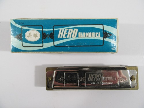 Vintage Hero Harmonica M1206 - 10 Hole Beginners Made In Shanghai With Box | eBay
