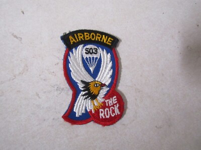 MILITARY PATCH VINTAGE OLDER 503RD AIRBORNE THE ROCK | eBay