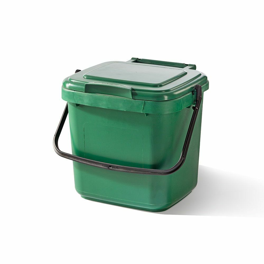 Kitchen Food Bin Compost Caddy Locking Handle Lid Food Waste Bin - 5L ...