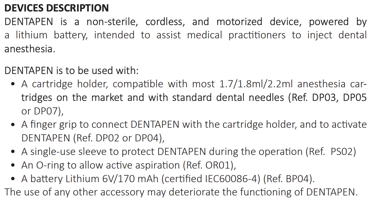 Septodont Genuine Dentapen Electronic Anesthetic Syringe Kit – 1 ...