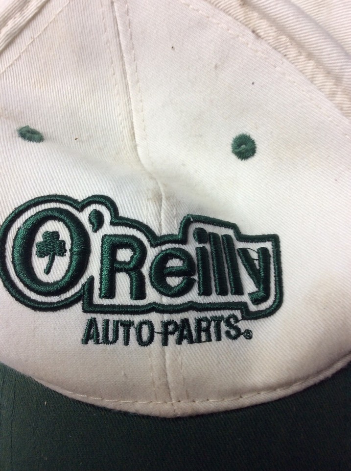 O’reilly Auto Parts Adjustable Hat Baseball Cap White Green Memorabilia ...