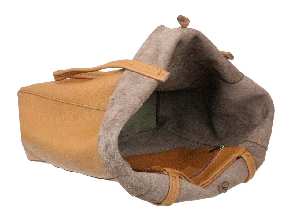 Real Italian Genuine Leather Handbag Open Top Shopper Bag Tote Handbag ...